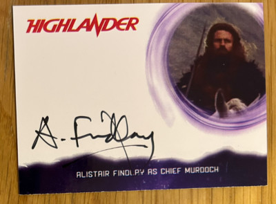 HIGHLANDER MOVIE: AUTOGRAPH CARD: ALISTAIR FINDLAY AS CHIEF MURDOCH AF1 ...