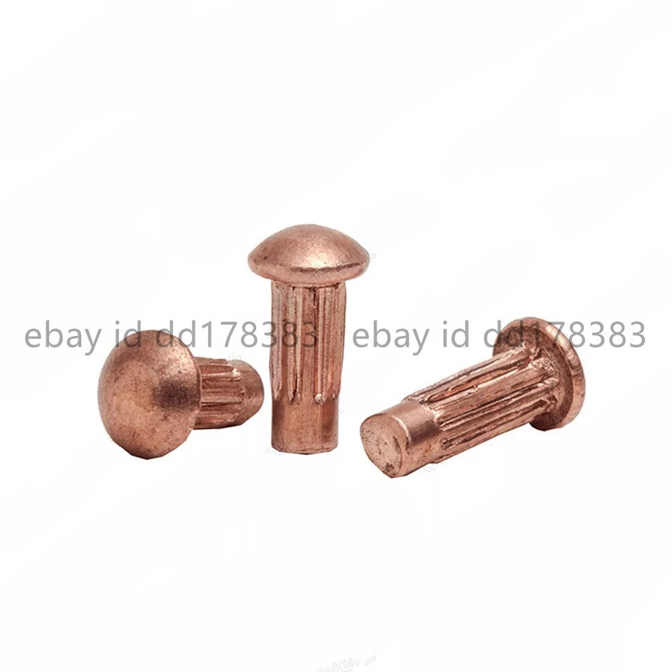 Pure Copper Rivets For Name Plate Round Head Solid Rivets M2 M2.5 M3 M4 ...