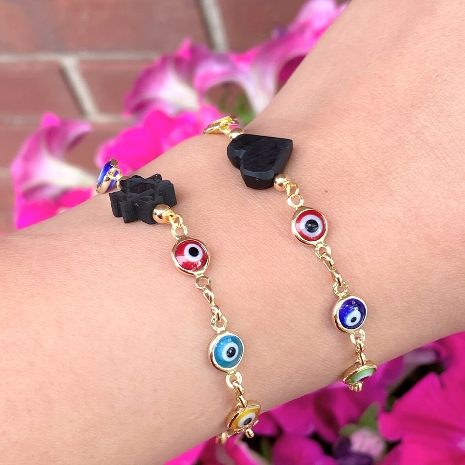 Evil eye bracelet azabache bracelet good luck protection ojo turco mal ...