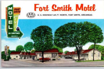FORT SMITH, ARK. HOTEL POSTCARD Fort Smith Motel, AAA | eBay