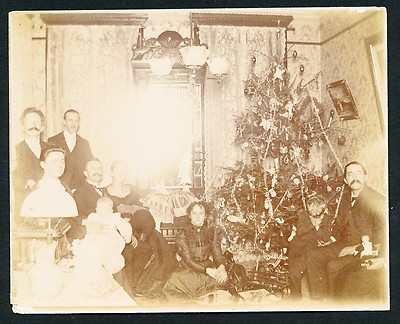 1890's Victorian CHRISTMAS Vintage Photo, TREE, TOYS, DOLL, DECORATIONS ...