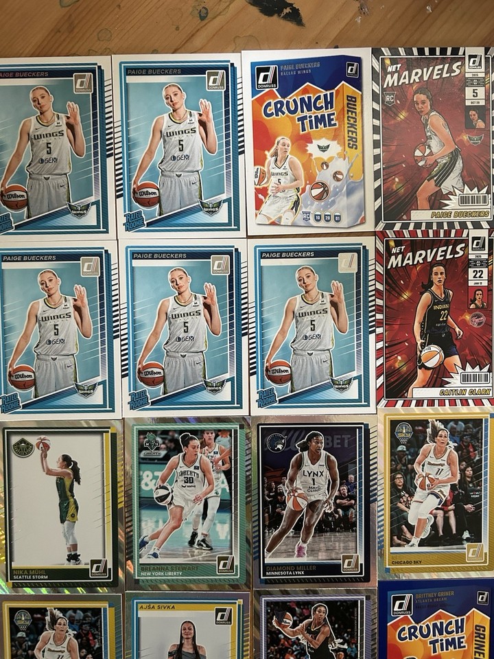 2025 WNBA DONRUSS 80+ Card Lot Of Paige Bueckers, Caitlin Clark, & So ...