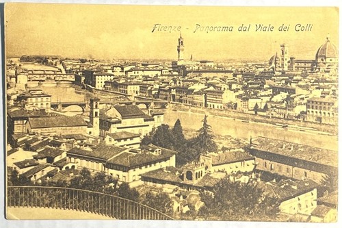 Antique Postcard Florence Italy Panorama View from Viale Dei Colli 1923 ...