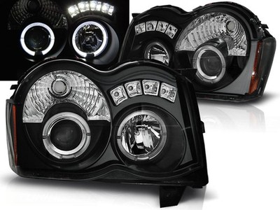 headlights for CHRYSLER JEEP GRAND CHEROKEE 2008 2009 2010 angel eyes ...
