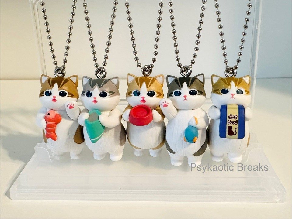 Gashapon Mofusand Begging Cat Mascot Swing Capsule Toy Complete Set Of ...