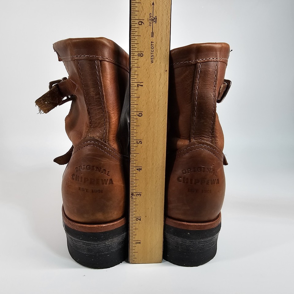 Chippewa Engineer Boots Mens 8.5 E Riding Biker Buckle Ankle Grunge ...