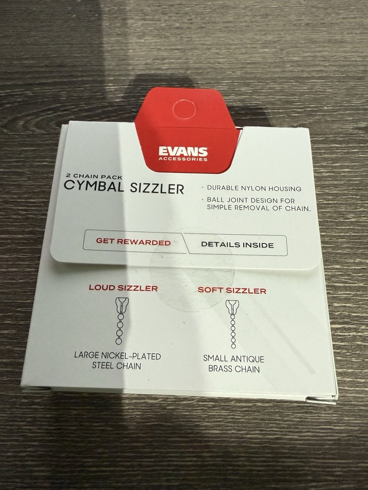 NEW - Evans Cymbal Sizzler - 2-CHAIN PACK! | FREE SHIPPING | eBay