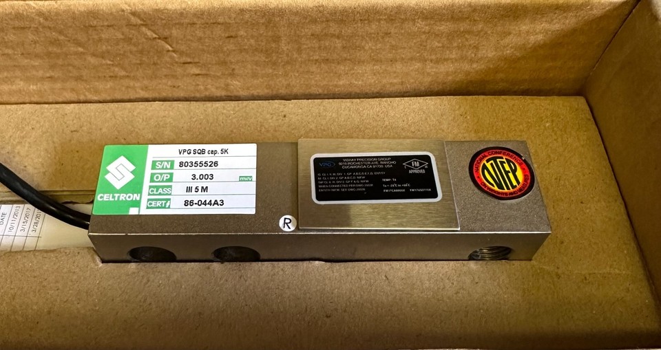 NEW CELTRON 0SQBS-005E-A5-11F / SQB-5KLB-5000M-50 LOAD CELL VPG SQB cap ...