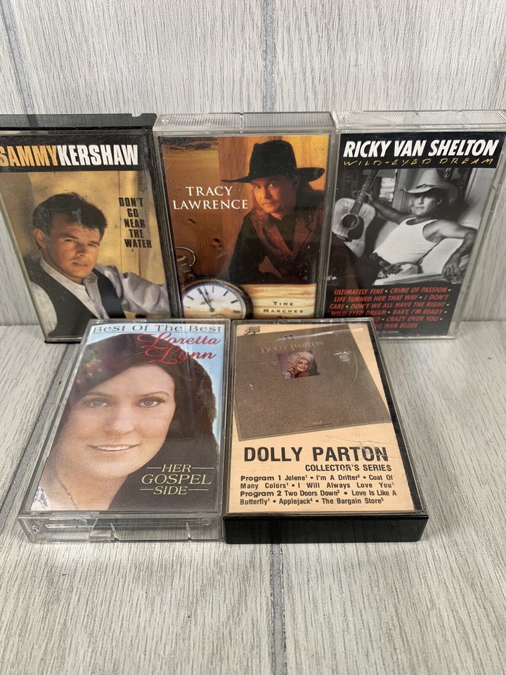 Country Music Cassette Tapes Lot 10 Vintage Dolly Brooks Dunn Reba ...