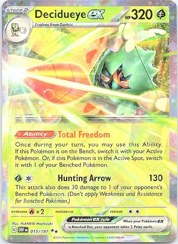 Decidueye ex 015/197 - SV03: Obsidian Flames (OBF) Mint/NM | eBay