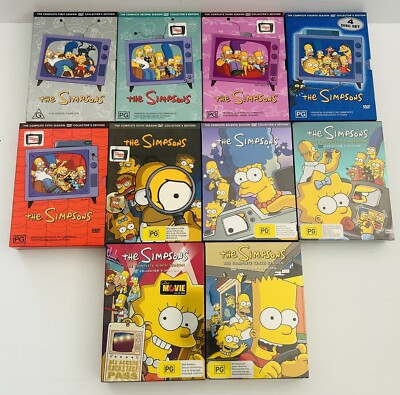 The Simpsons - Seasons 1-10 Complete Series DVD Box Sets - 7 /8 / 10 ...