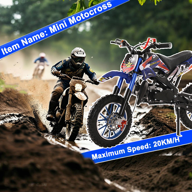 49cc 2-Stroke Dirt Bike, Kids Gas Power Motocross Off Road Mini ...