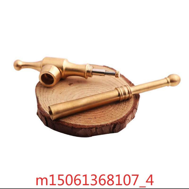 Mini Pure Brass Small Pipe Vintage Dry Tobacco Pipe Stick Portable | eBay