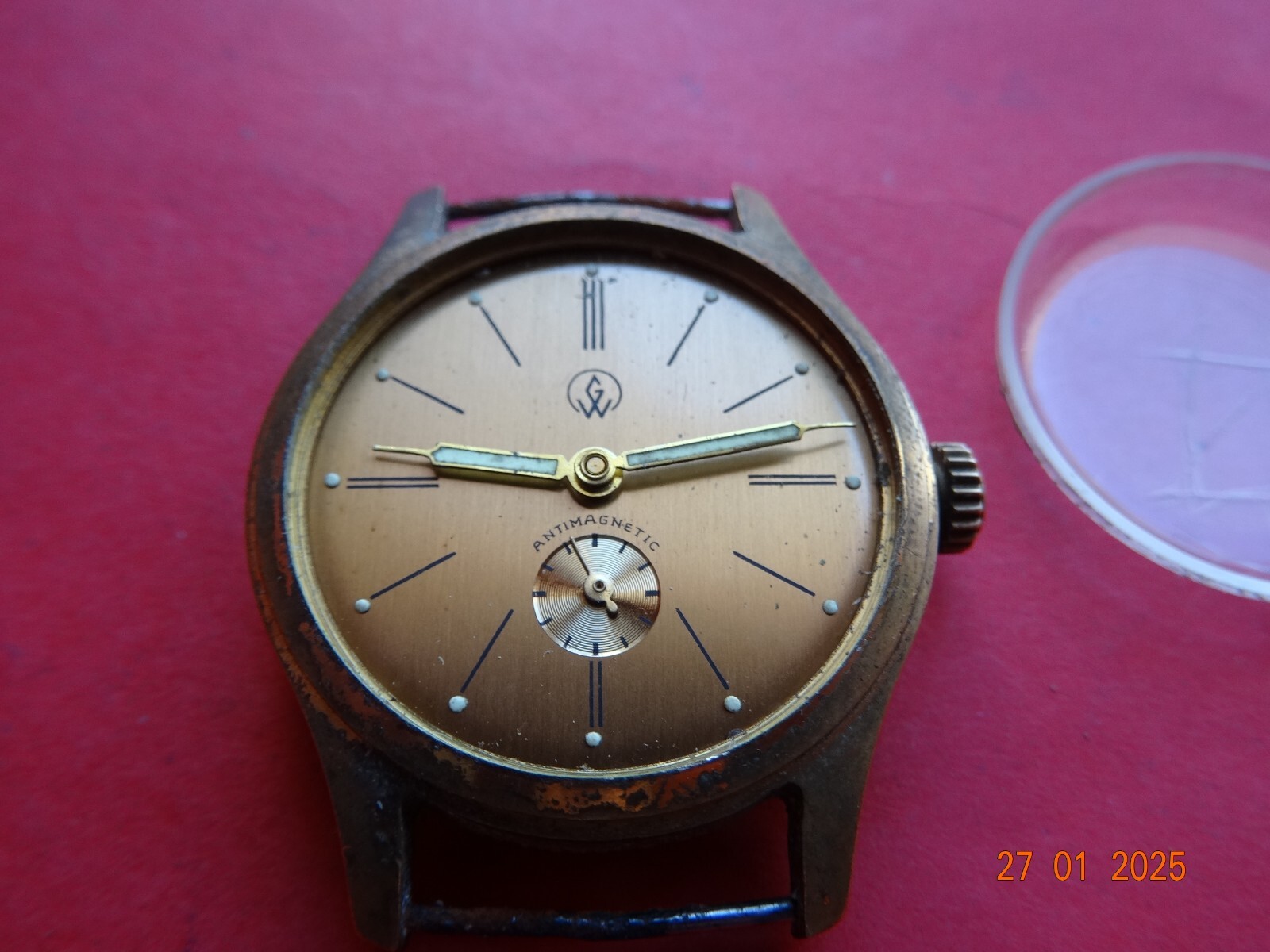 rare vintage GERMAN SWISS movement mechanism WATCH WW2 - Gem