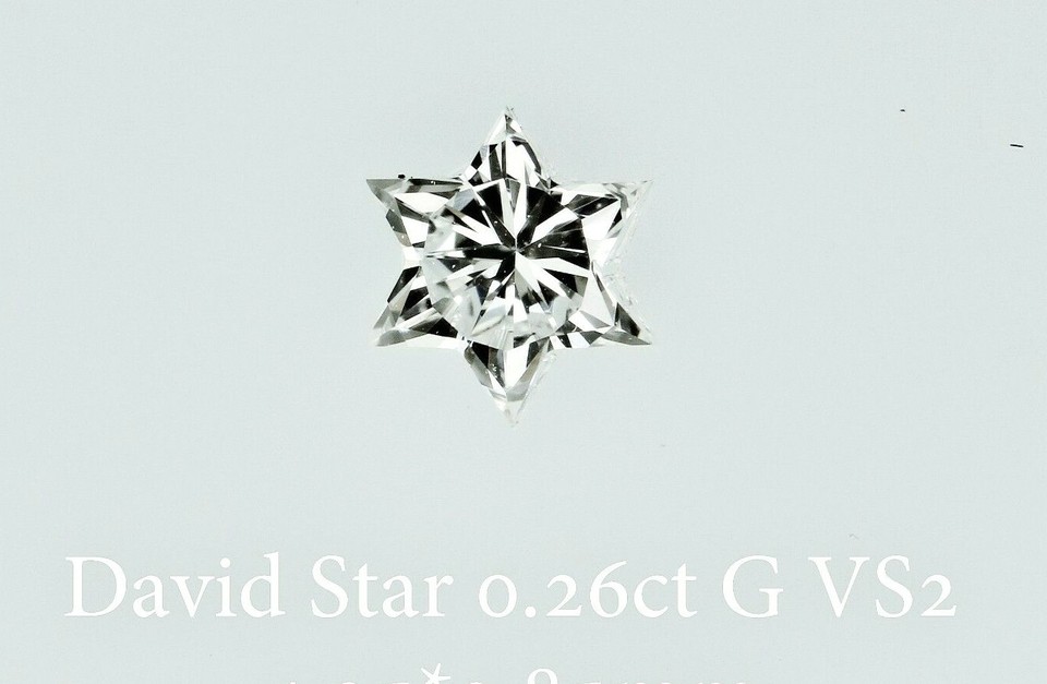 Star Of David Diamond 0.26Ct G VS2 Natural Loose Davidstar Engagement ...