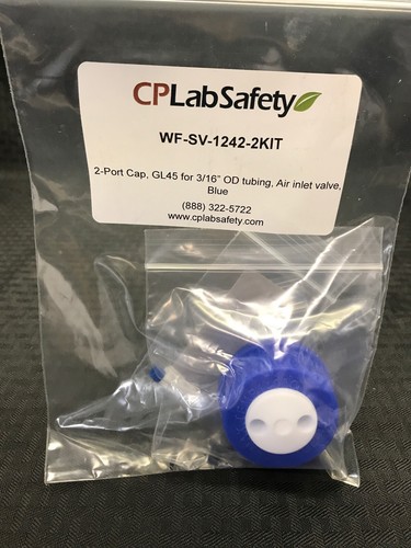 CP LAB SAFETY GL45 2-Port Solvent Cap w/ Air Inlet Valve & Plugs ...