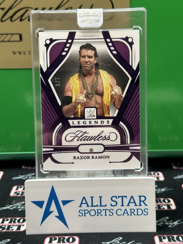 2024 Panini Flawless WWE Legends Razor Ramon Diamond Gem Purple 1/8 ...
