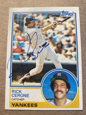 RICK CERONE 1983 TOPPS #254 Autographed Card - NEW YORK YANKEES | eBay
