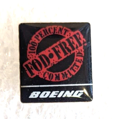 Vintage Boeing FOD FREE Label Hat Pin - 100 Percent FOD FREE Committed ...