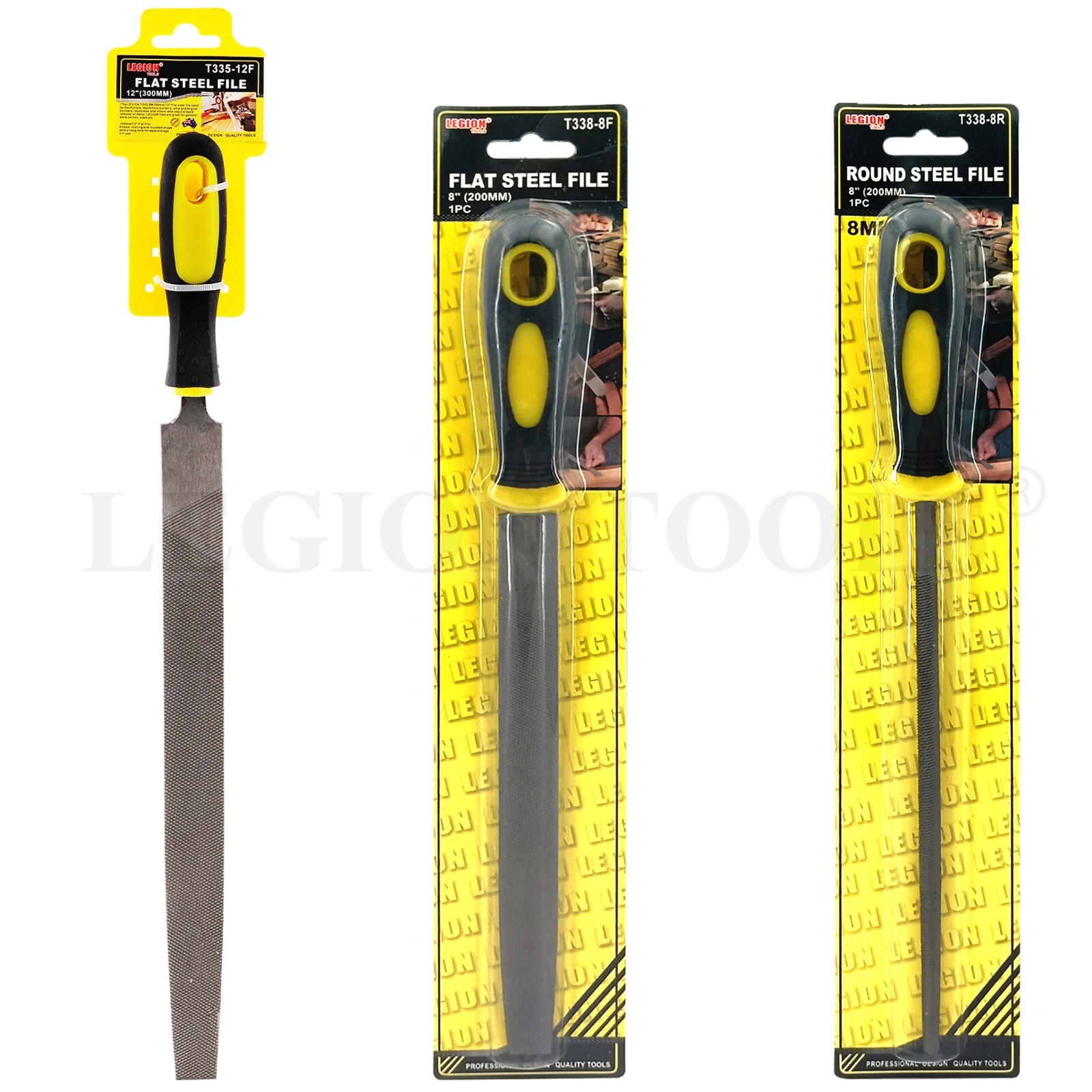 Flat & Round Steel File Metal Wood Carving Carpentry Tool Medium Cut ...