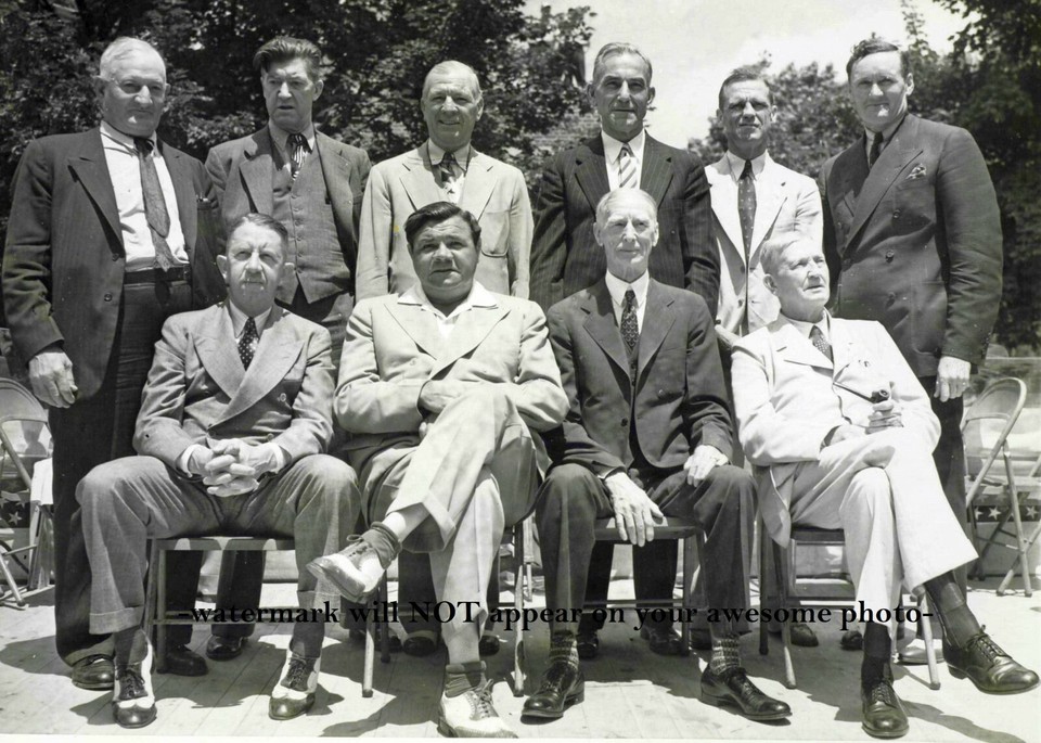 1939 Baseball Hall of Fame Babe Ruth PHOTO First Induction Group ...