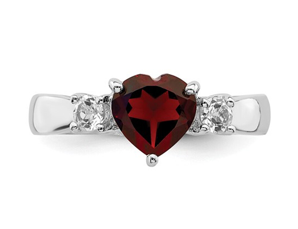 1.40 Carat (ctw) Garnet & White Topaz Ring Sterling Silver | eBay