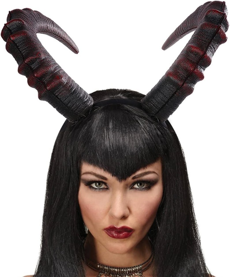Gothic Demon Horn Headband Realistic Long Devil Horn Headpiece for ...