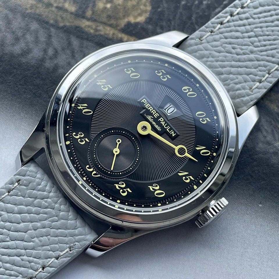 Pierre Paulin Jumping Hour Men's Watch Salmon Dial Automatic ST17 38mm ...