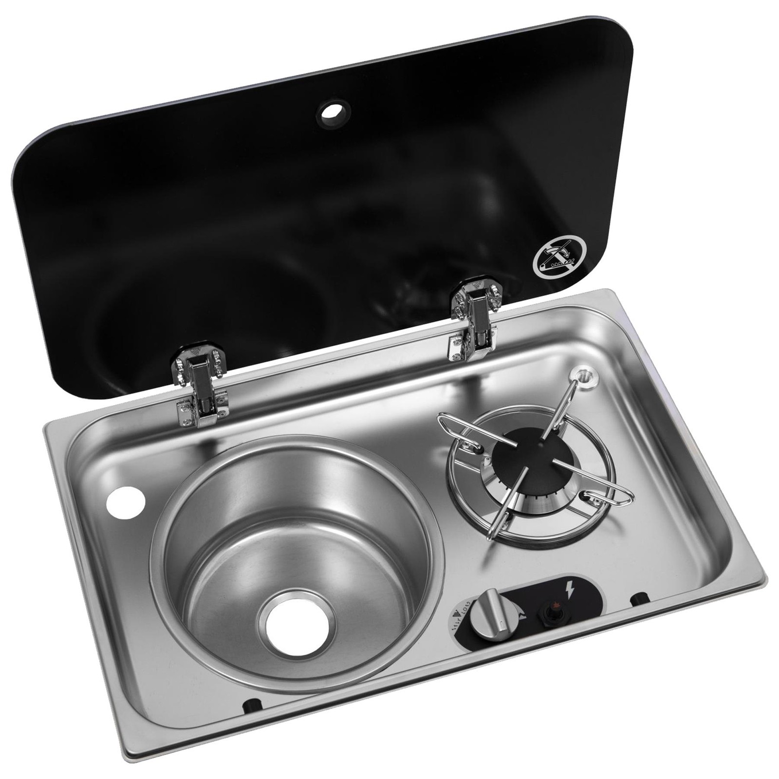 NAVY LOAD SINK & HOB + COLD TAP CAMPERVAN MOTORHOME GAS COOKER BURNER ...