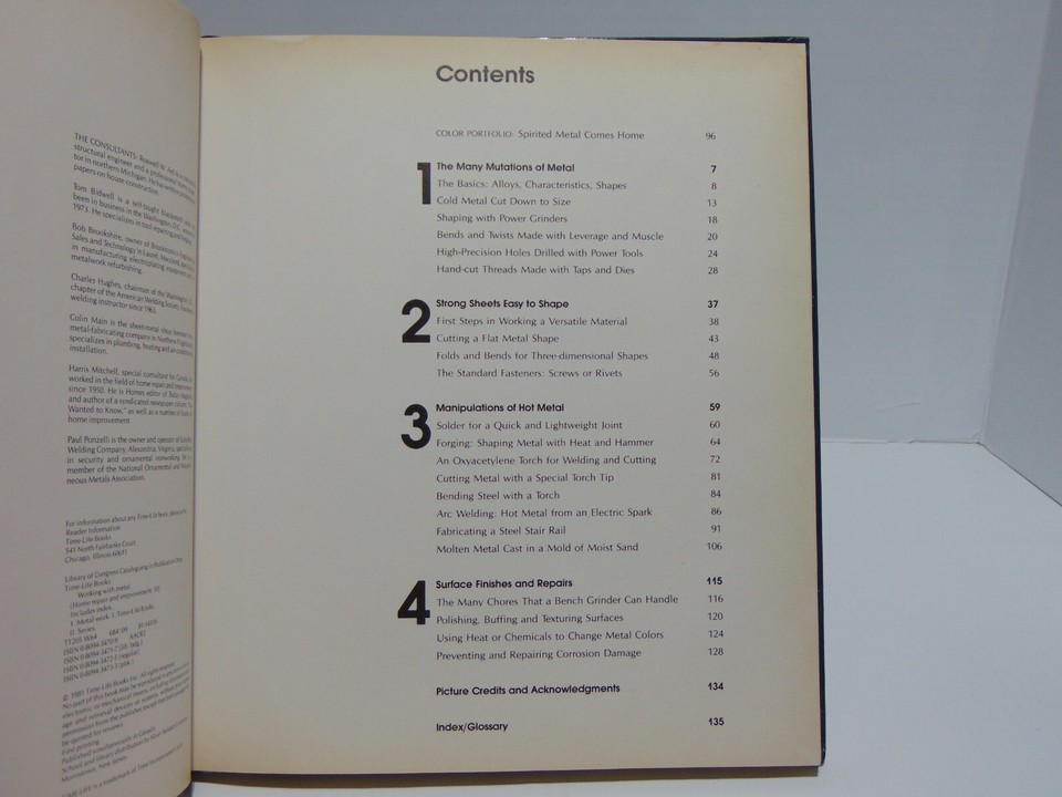 Home Repair And Improvement: Working With Metal Time Life (1981 ...