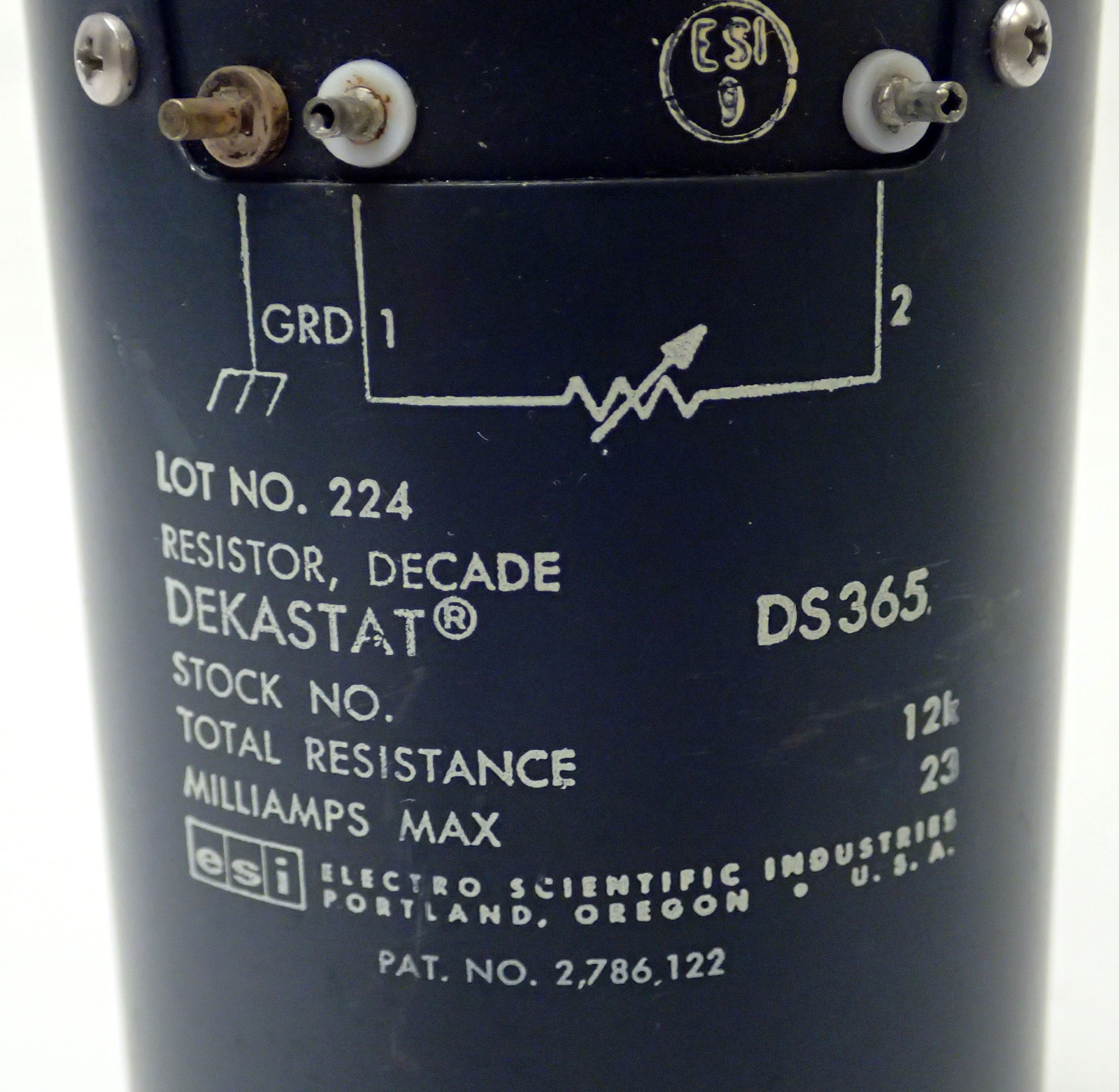 TESTED ESI DS365 DEKASTAT DECADE RESISTOR, TOTAL RESISTANCE 12K OHMS ...