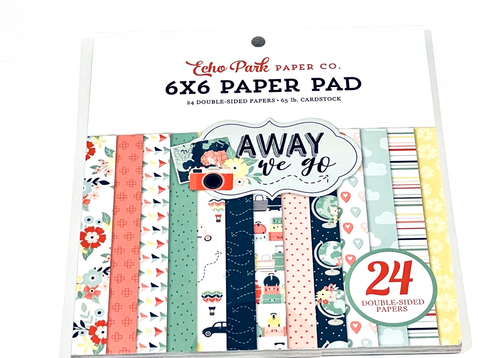 ECHO PARK PAPER CO. 6 X 6 PAPER PAD AWAY WE GO 24 SHEETS | eBay