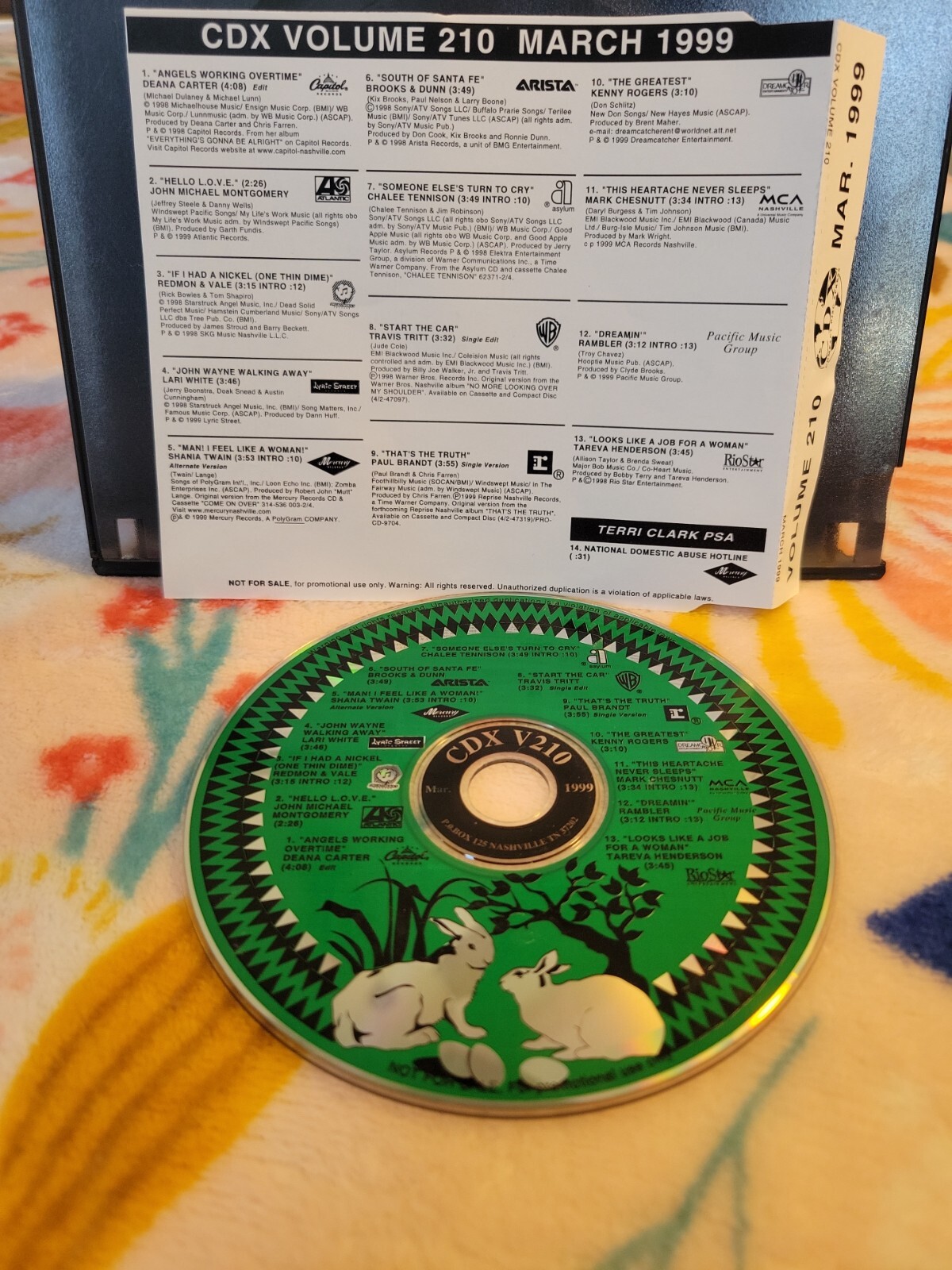CDX VOLUME 210 March 1999 COUNTRY MUSIC PROMO Cd | eBay