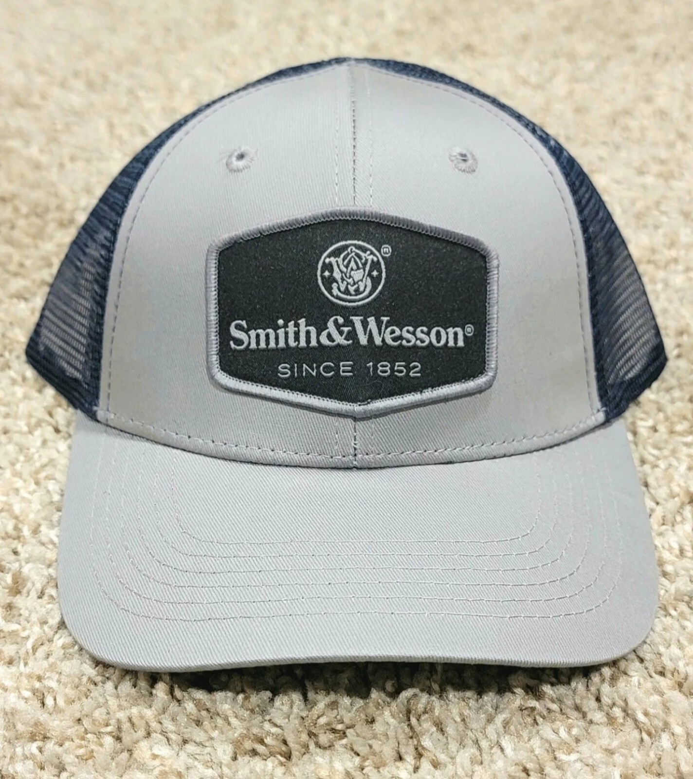 Smith & Wesson Gray / Blue Cap Hat FREE SHIP! - Gem