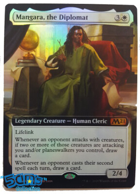 Mangara, the Diplomat 343 extended art Mythic FOIL M21 Core set 2021 ...