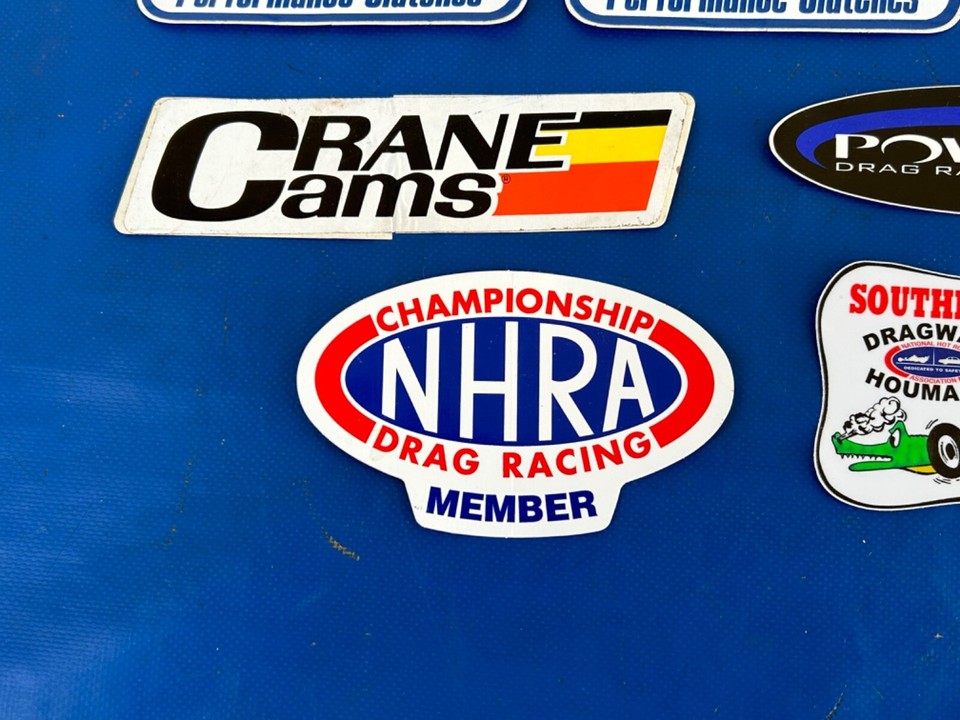 Vintage NHRA Lot of 10 Stickers DECALS Race Car Drag Racing Hot Rod ...