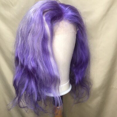 18inch Purple Highlight 4x4 Closure Lace Wave Human Hair Multicolor | eBay