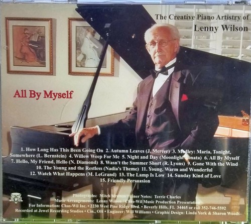 The Creative Piano Artistry of Lenny Wilson - All By Myself - Music CD ...