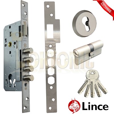 Lince 4 BOLT High Security Mortice Euro Sash Bolt Lock Case 5 Secure ...