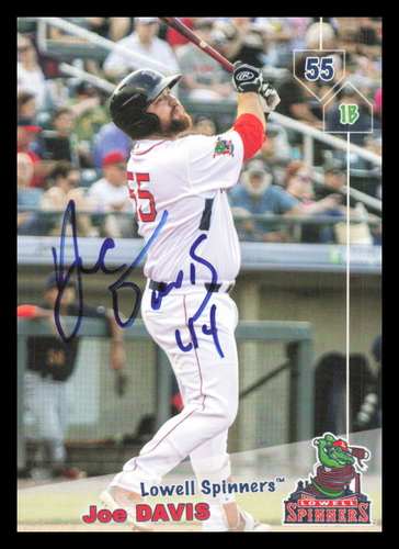 2019 Lowell Spinners JOE DAVIS Signed Card autograph auto RED SOX ...