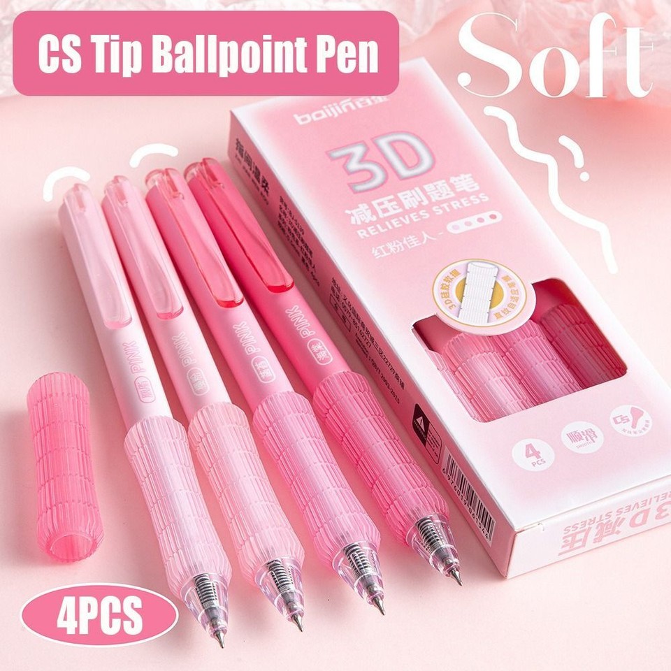 4PCS/Set Soft Grip Ballpoint Pen CS Tip Neutral Pen New Gel Pen Gift ...