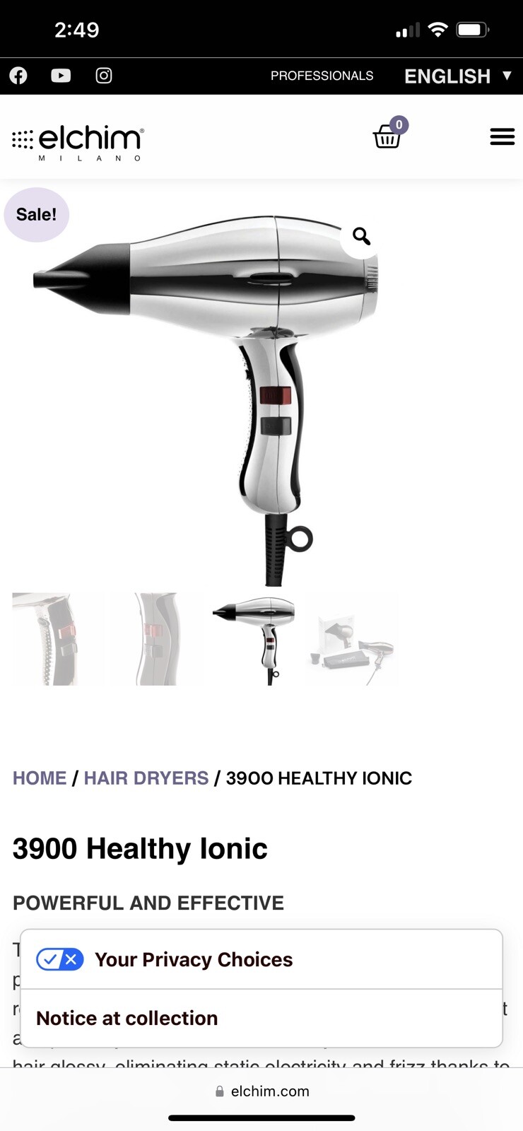 Elchim 3900 Titanium Ionic Ceramic Hair Dryer Titanium Edition | eBay