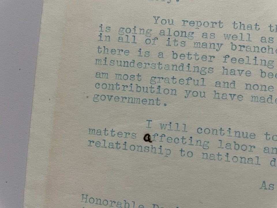 President Franklin D. Roosevelt Signed Typed White House Letter *GREAT ...