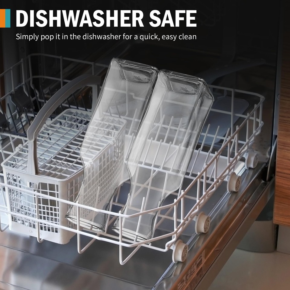 Glass Carafe with Lid, 4Pcs Square 3.35"W x 11"H, Transparent | eBay