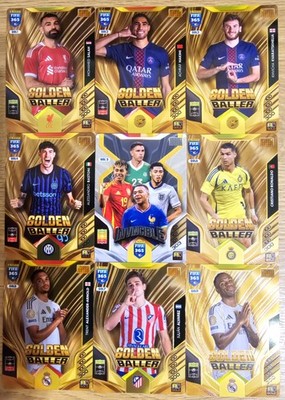 Panini FIFA 365 Adrenalyn XL 2026 Golden Baller komplet 9 szt. Ronaldo ...