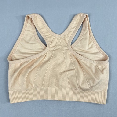Zip Front Fastening Sports Bra Women's Med High Impact Wireless Lightly ...