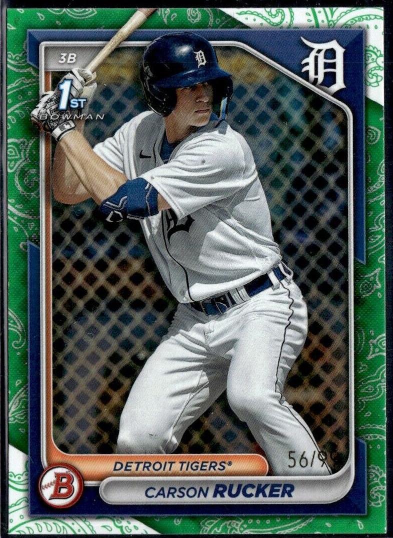 2024 Bowman - Prospects Carson Rucker #BP-65 Green Pattern /99 (RC) for ...