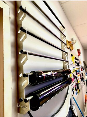 Brush Aluminum Tint Rack that holds 8 rolls includes 72" rods | eBay