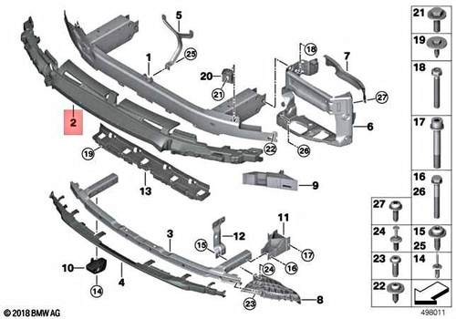 Genuine BMW G11 G12 G30 G31 G38 518d 520d ed Impact Absorber Top ...