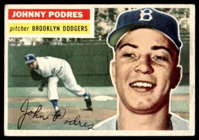 1956 Topps Baseball Card Johnny Podres Brooklyn Dodgers #173 EX+ | eBay
